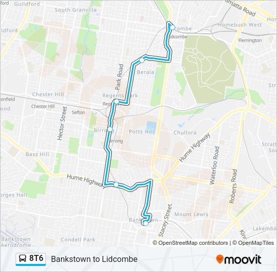 8T6 Route: Schedules, Stops & Maps - Bankstown Stn (Updated)