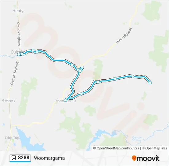 S288 Route: Schedules, Stops & Maps - Woomargama (Updated)