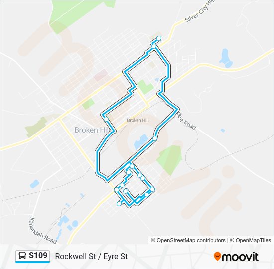 S109 Route: Schedules, Stops & Maps - Rockwell St / Eyre St (Updated)