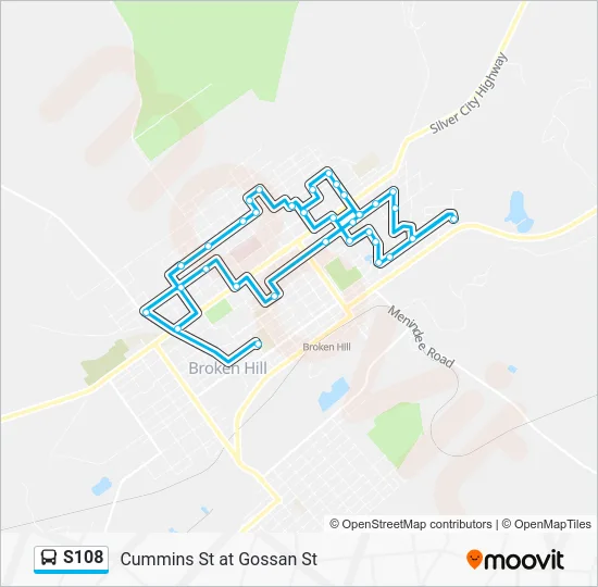 S108 Route: Schedules, Stops & Maps - Cummins St at Gossan St (Updated)