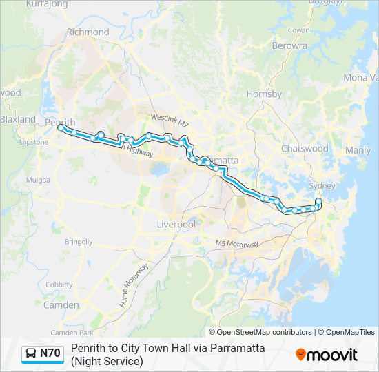 N70 Route: Schedules, Stops & Maps - Town Hall Park St (Updated)