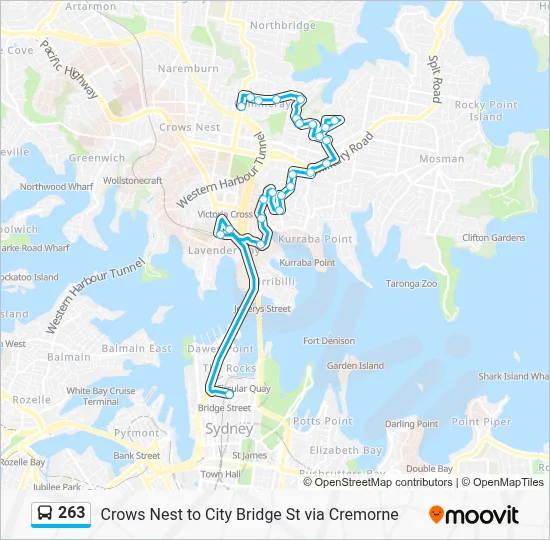 263 Route: Schedules, Stops & Maps - Cammeray Shops (Updated)