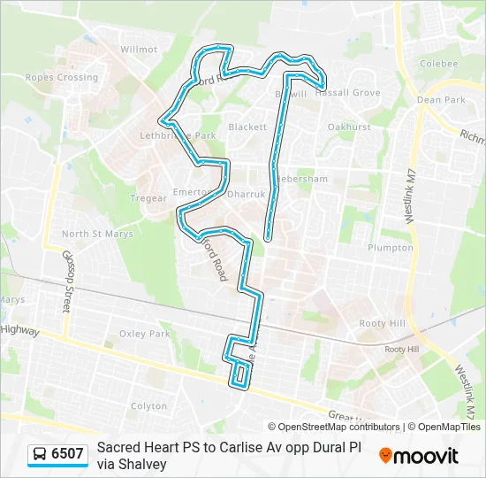 6507 Route: Schedules, Stops & Maps - Hebersham (Updated)