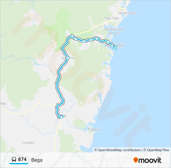 874 Route: Schedules, Stops & Maps - Bega (Updated)