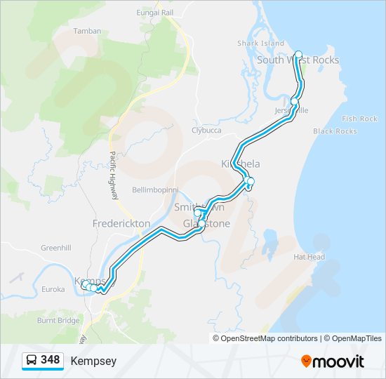 348 Route: Schedules, Stops & Maps - Kempsey (Updated)