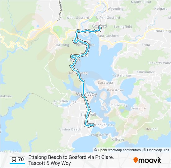 70 Route: Schedules, Stops & Maps - Gosford (Updated)