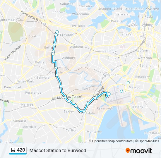 420 Route: Schedules, Stops & Maps - Burwood Westfield (Updated)