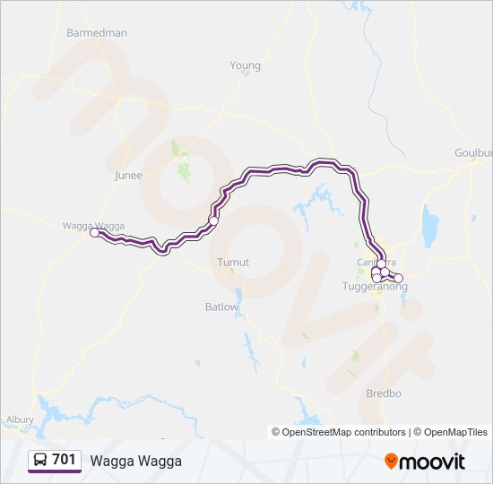 701 Route: Schedules, Stops & Maps - Wagga Wagga (Updated)