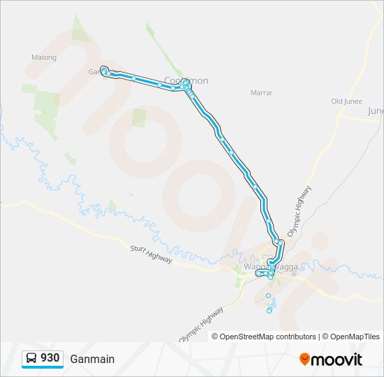 930 Route: Schedules, Stops & Maps - Ganmain (Updated)