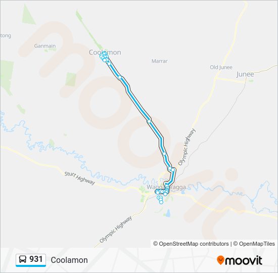 931 Route: Schedules, Stops & Maps - Coolamon (Updated)