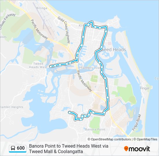 600 Route: Schedules, Stops & Maps - West Tweed (Updated)