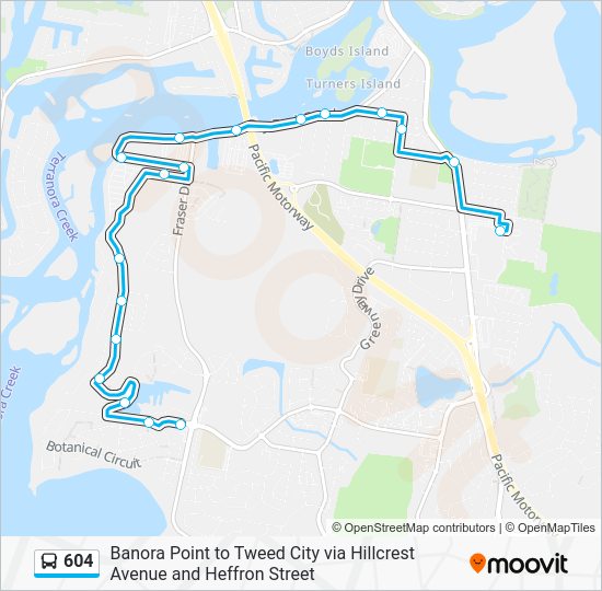 604 Route: Schedules, Stops & Maps - Banora Central Shopping Centre ...