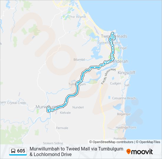 605 Route: Schedules, Stops & Maps - Tweed Heads (Updated)