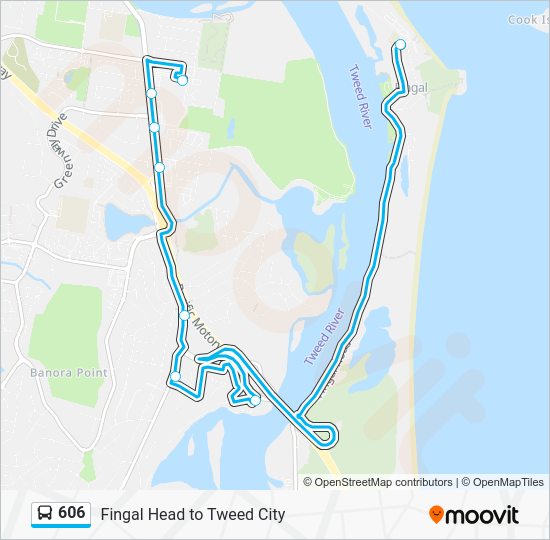 606 Route: Schedules, Stops & Maps - Fingal Head (Updated)