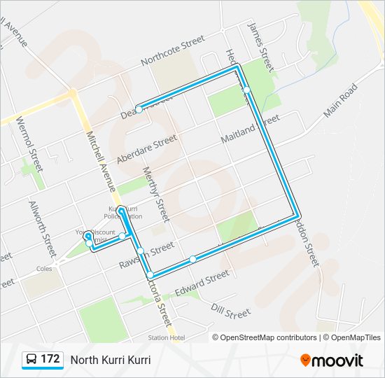 172 Route: Schedules, Stops & Maps - North Kurri Kurri (Updated)