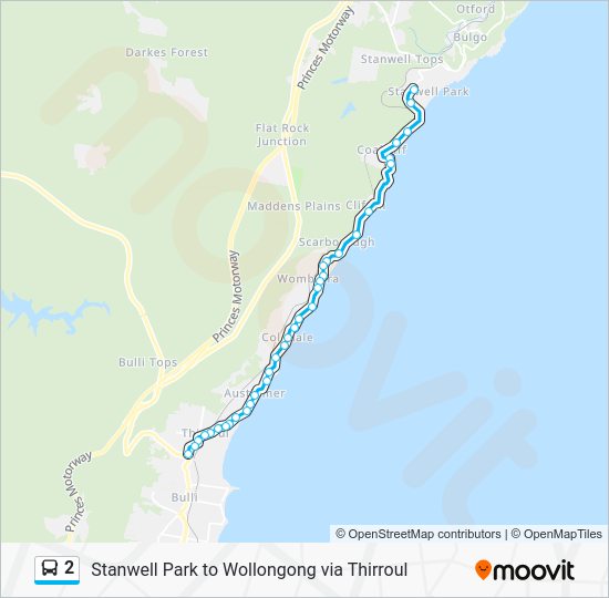2 Route: Schedules, Stops & Maps - Thirroul (Updated)