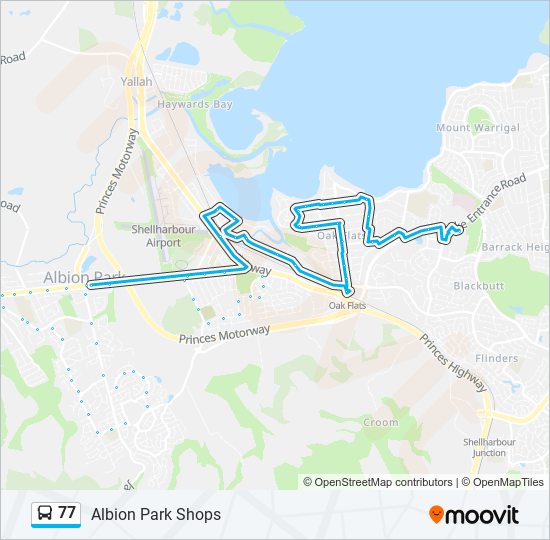 77 Route: Schedules, Stops & Maps - Albion Park Shops (Updated)