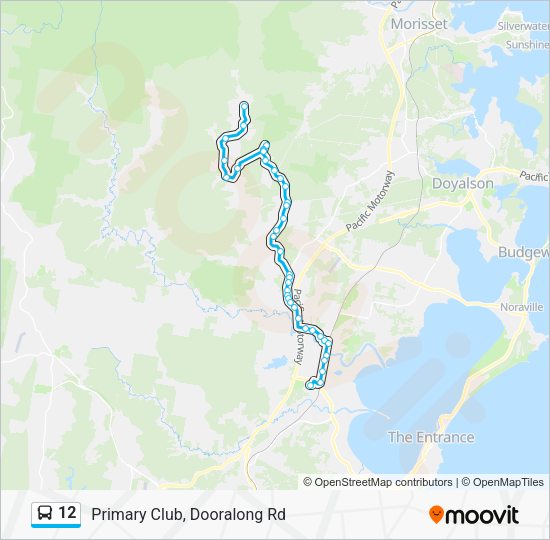 12 Route: Schedules, Stops & Maps - Primary Club, Dooralong Rd (Updated)