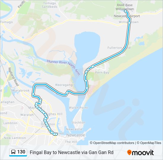 130 Route: Schedules, Stops & Maps - Newcastle Airport (Updated)