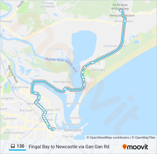 130 Route: Schedules, Stops & Maps - Newcastle Interchange (Updated)