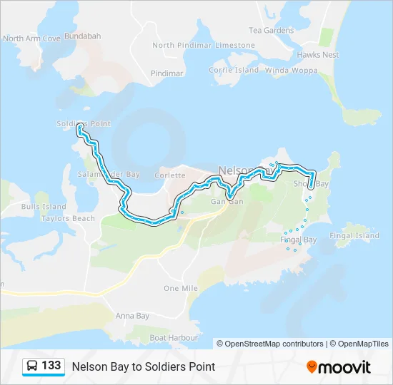 133 Route: Schedules, Stops & Maps - Soldiers Point (Updated)