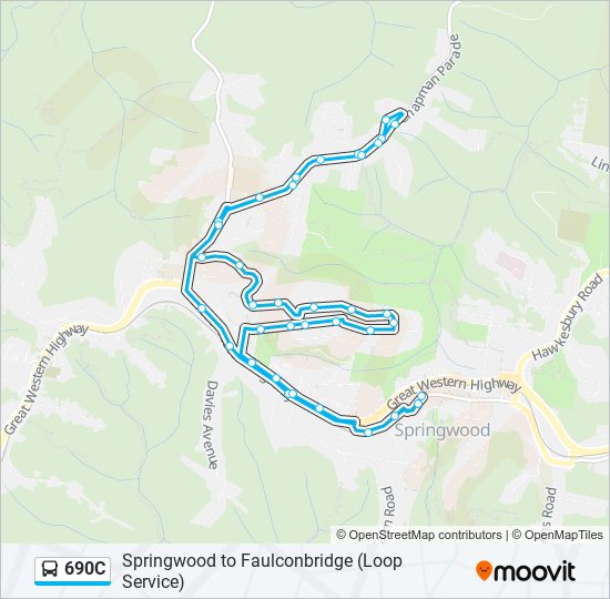 690c Route: Schedules, Stops & Maps - Springwood Station (Updated)