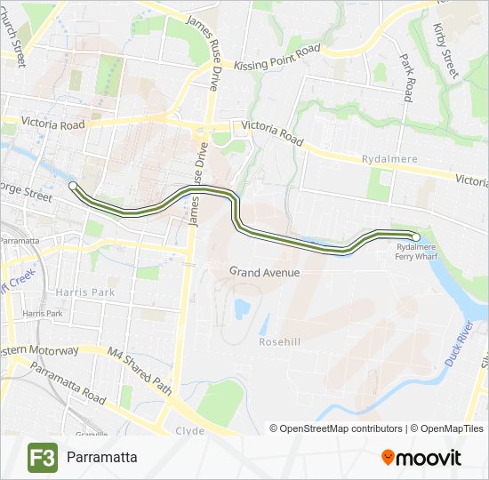 F3 Route: Schedules, Stops & Maps - Parramatta (Updated)