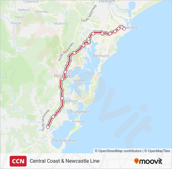 ccn Route: Schedules, Stops & Maps - Wyong (Updated)