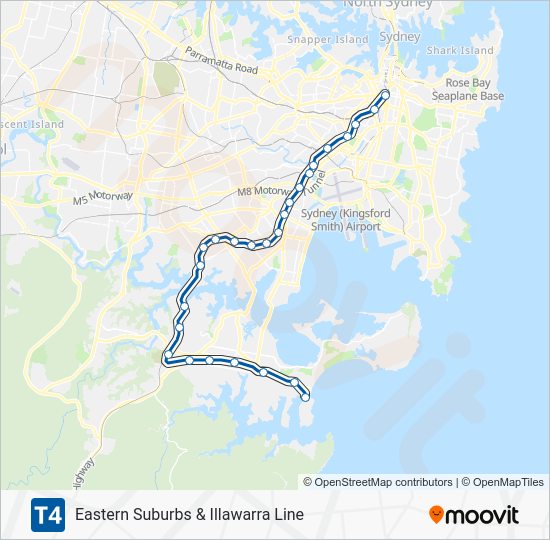 T4 Route: Schedules, Stops & Maps - Central (Updated)