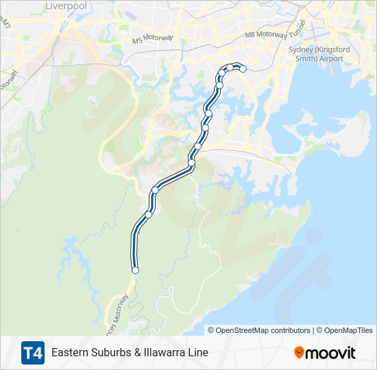 t4 Route: Schedules, Stops & Maps - Waterfall Station (Updated)