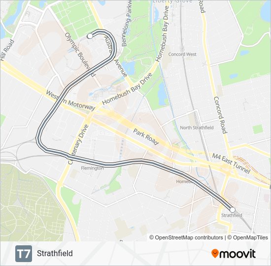 t7 Route: Schedules, Stops & Maps - Strathfield (Updated)