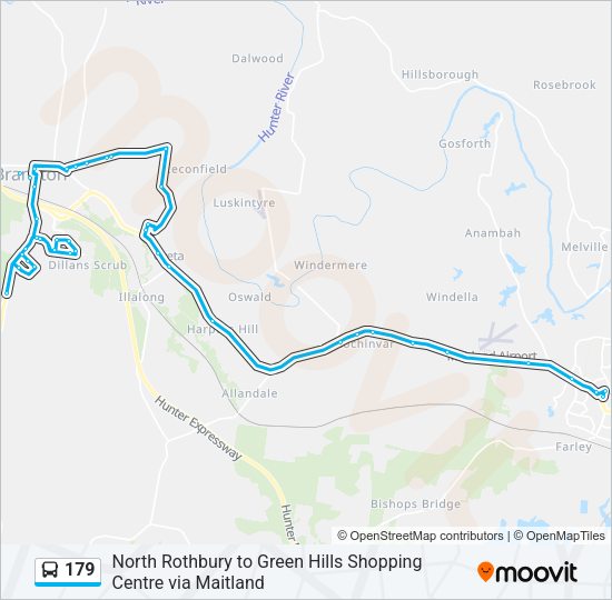 179 Route: Schedules, Stops & Maps - North Rothbury (Updated)
