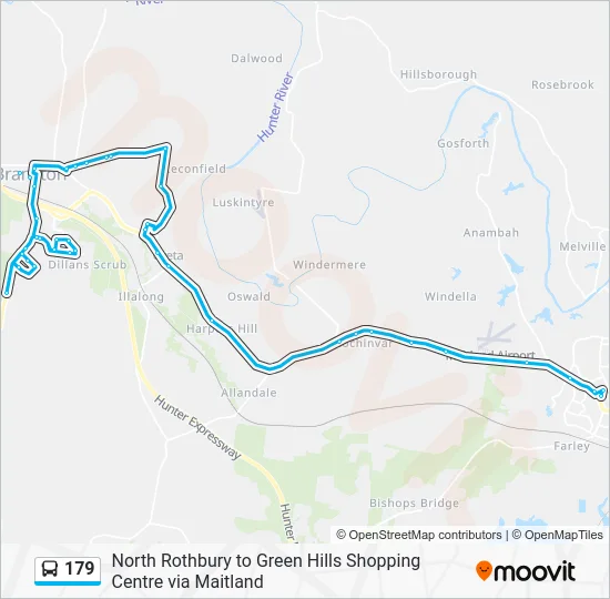 179 Route: Schedules, Stops & Maps - North Rothbury (Updated)