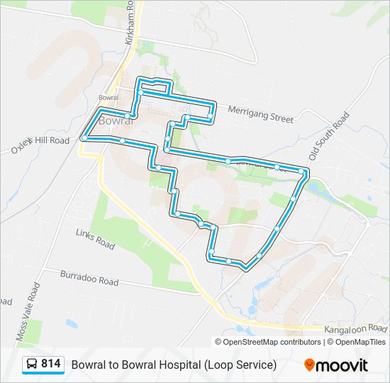 814 Route: Schedules, Stops & Maps - Bowral Town Service (Loop) (Updated)