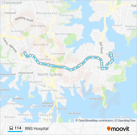 114 Route: Schedules, Stops & Maps - RNS Hospital (Updated)
