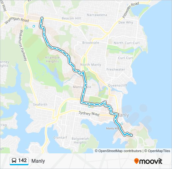 142 Route: Schedules, Stops & Maps - Manly (Updated)