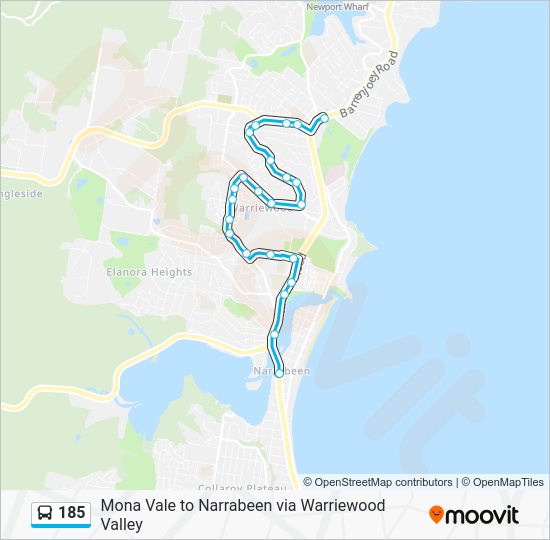 185 Route: Schedules, Stops & Maps - Narrabeen (Updated)