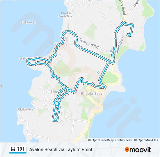 191 Route: Schedules, Stops & Maps - Avalon Beach via Taylors Point ...