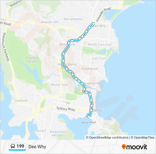 199 Route: Schedules, Stops & Maps - Dee Why (Updated)