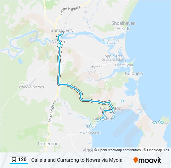 120 Route: Schedules, Stops & Maps - Callala Beach (Updated)