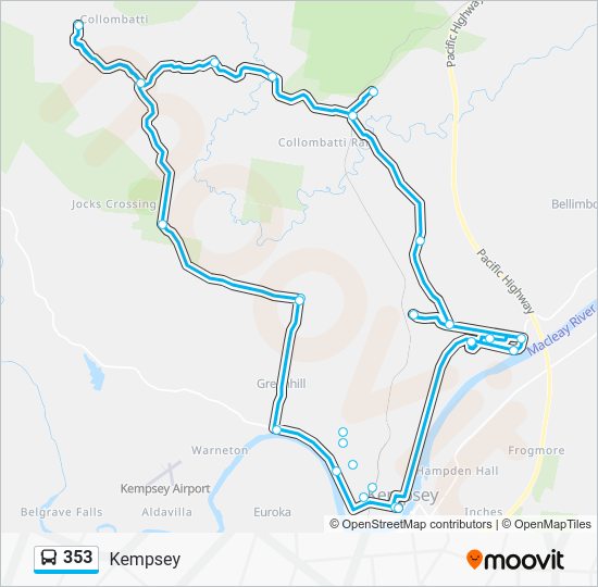 353 Route: Schedules, Stops & Maps - Kempsey (Updated)