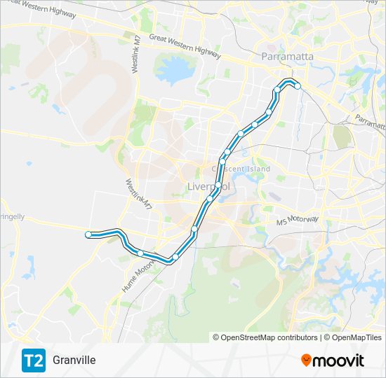 T2 Route: Schedules, Stops & Maps - Granville (Updated)