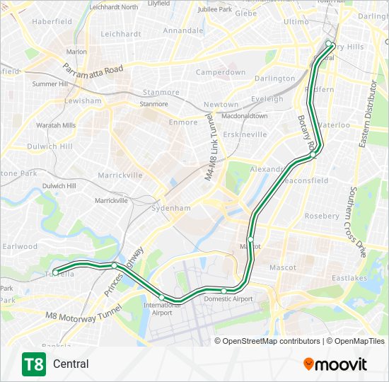T8 Route: Schedules, Stops & Maps - Central (Updated)