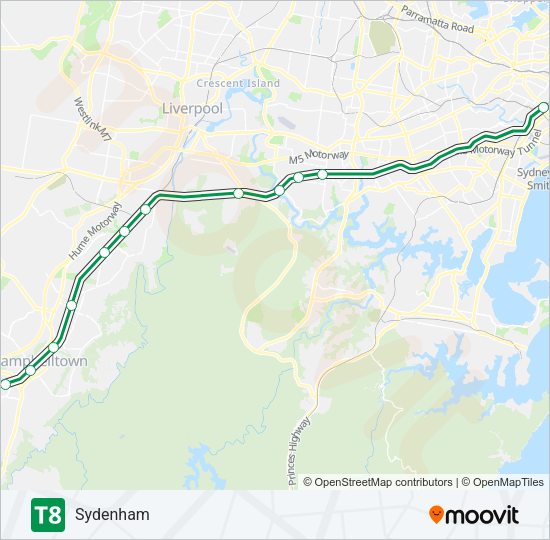 T8 Route: Schedules, Stops & Maps - Sydenham (Updated)