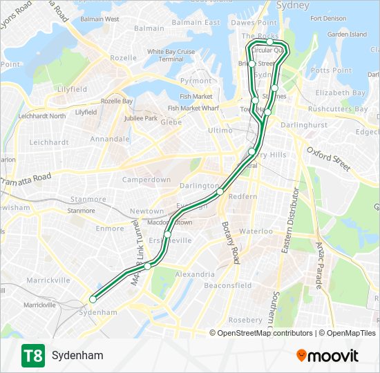 T8 Route: Schedules, Stops & Maps - Sydenham (Updated)