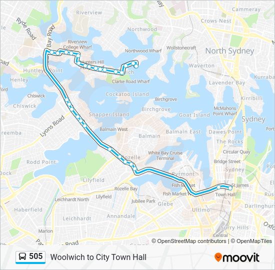 505 Route: Schedules, Stops & Maps - City Clarence St (Updated)
