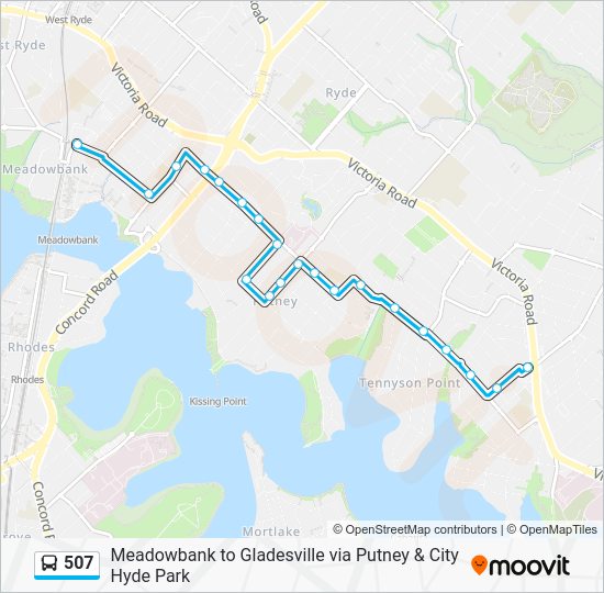 507 Route: Schedules, Stops & Maps - Gladesville - Jordan St (Updated)