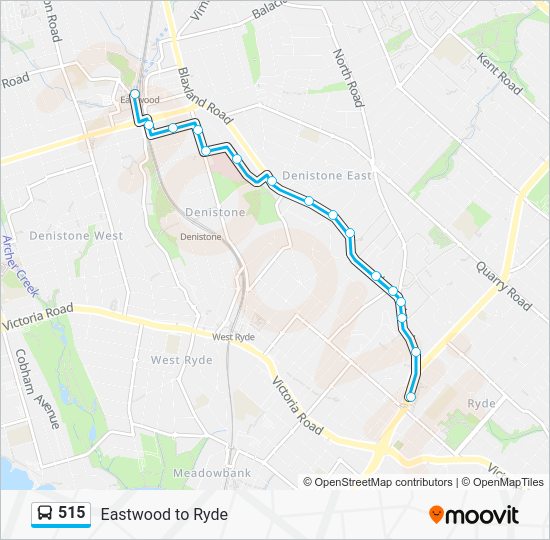 515 Route: Schedules, Stops & Maps - Ryde-Devlin St (Updated)