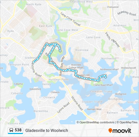 538 Route: Schedules, Stops & Maps - Gladesville (Updated)
