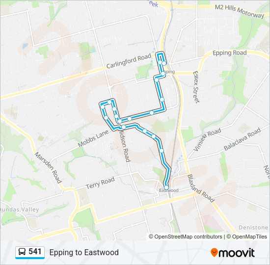 541 Route: Schedules, Stops & Maps - Eastwood Station (Updated)